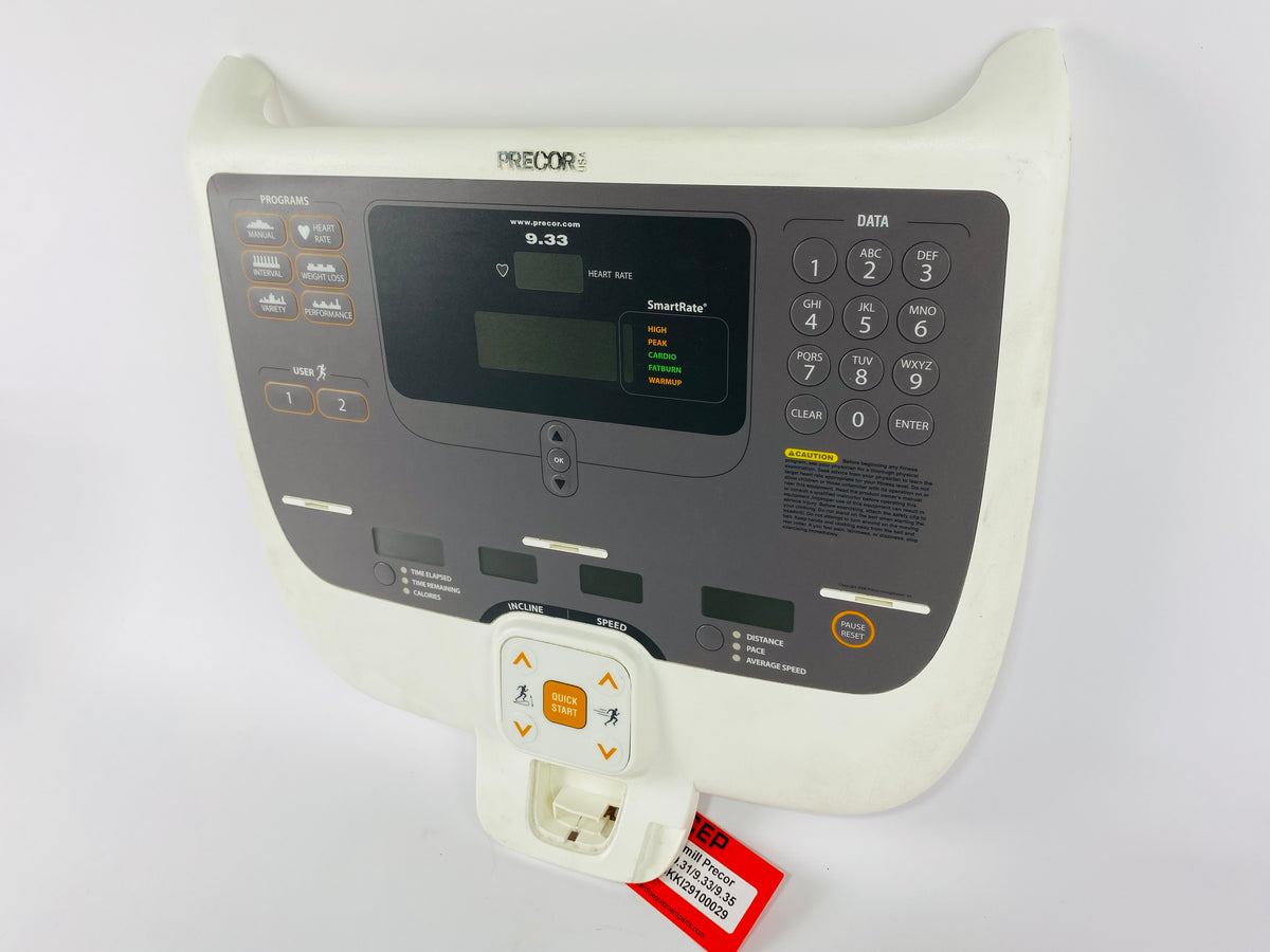Precor 9.31 9.33 9.35 Treadmill Console Overlay (KP258)