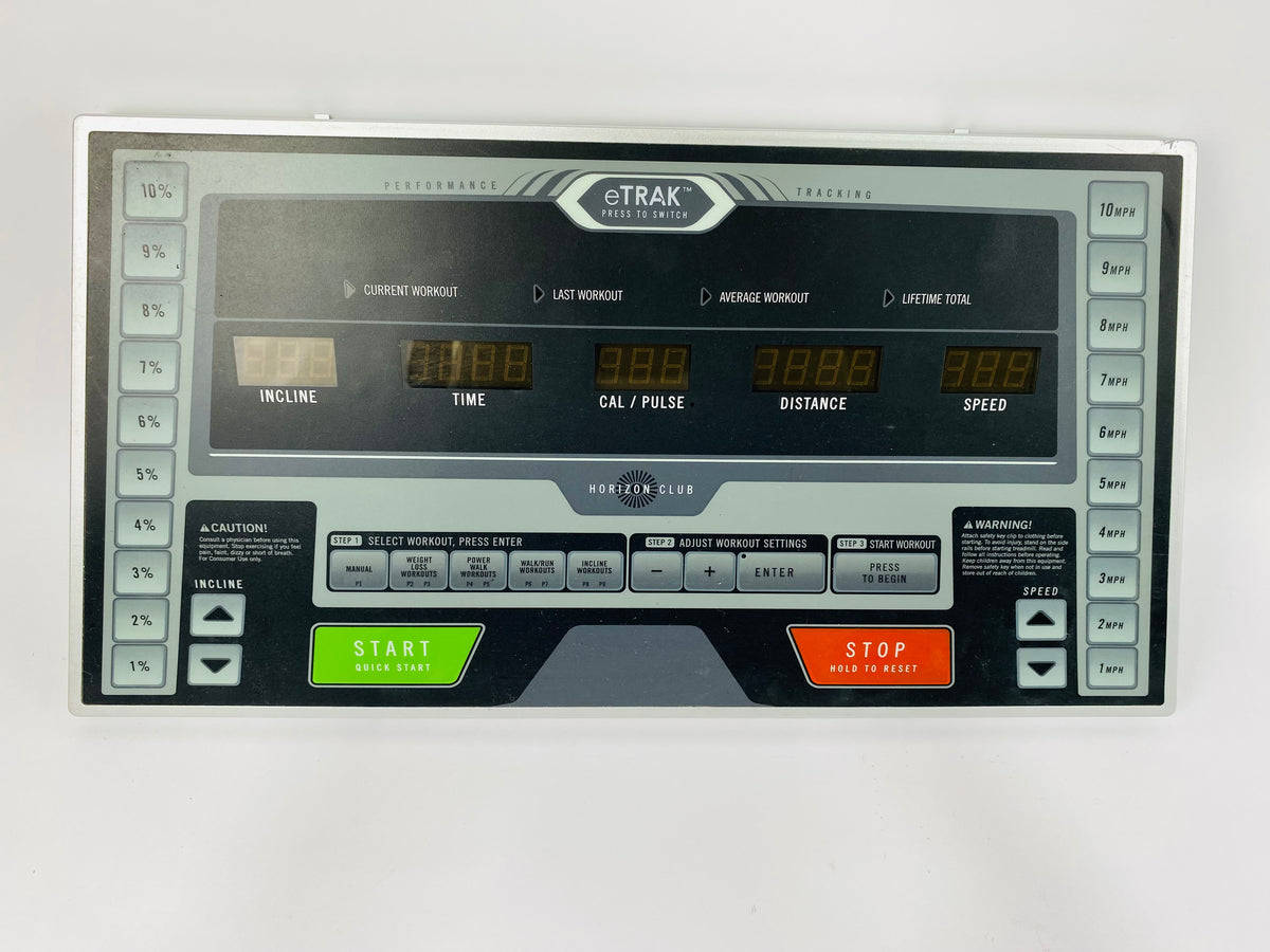 Horizon Fitness T500 Treadmill Display Console Panel (CP784)