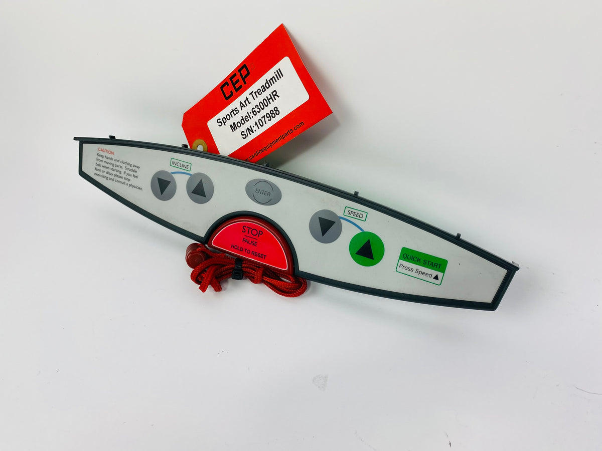 SportsArt 6300 HR Treadmill Activity Zone Console Key Pad (KP241)