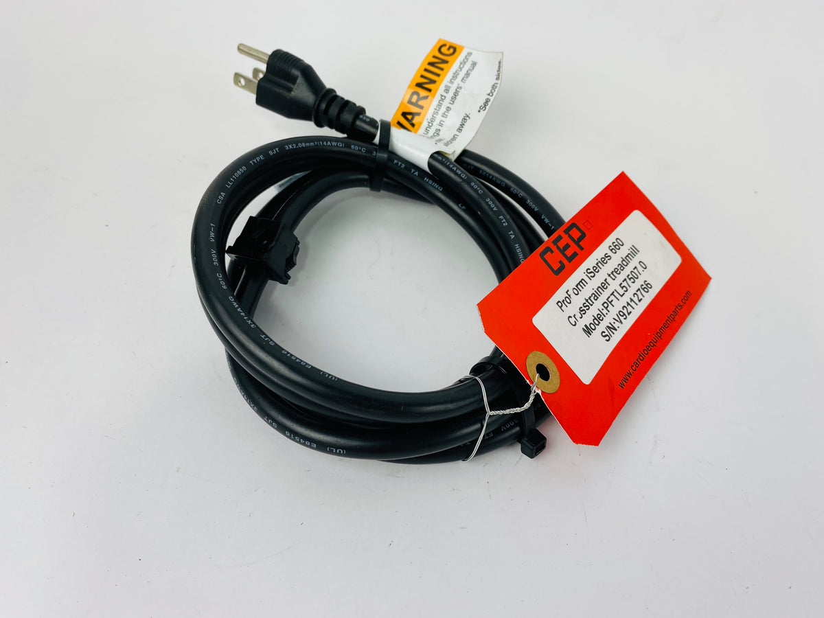 Pro-Form iSeries 660 Treadmill AC Power Supply Cable Line Cord (SC272)