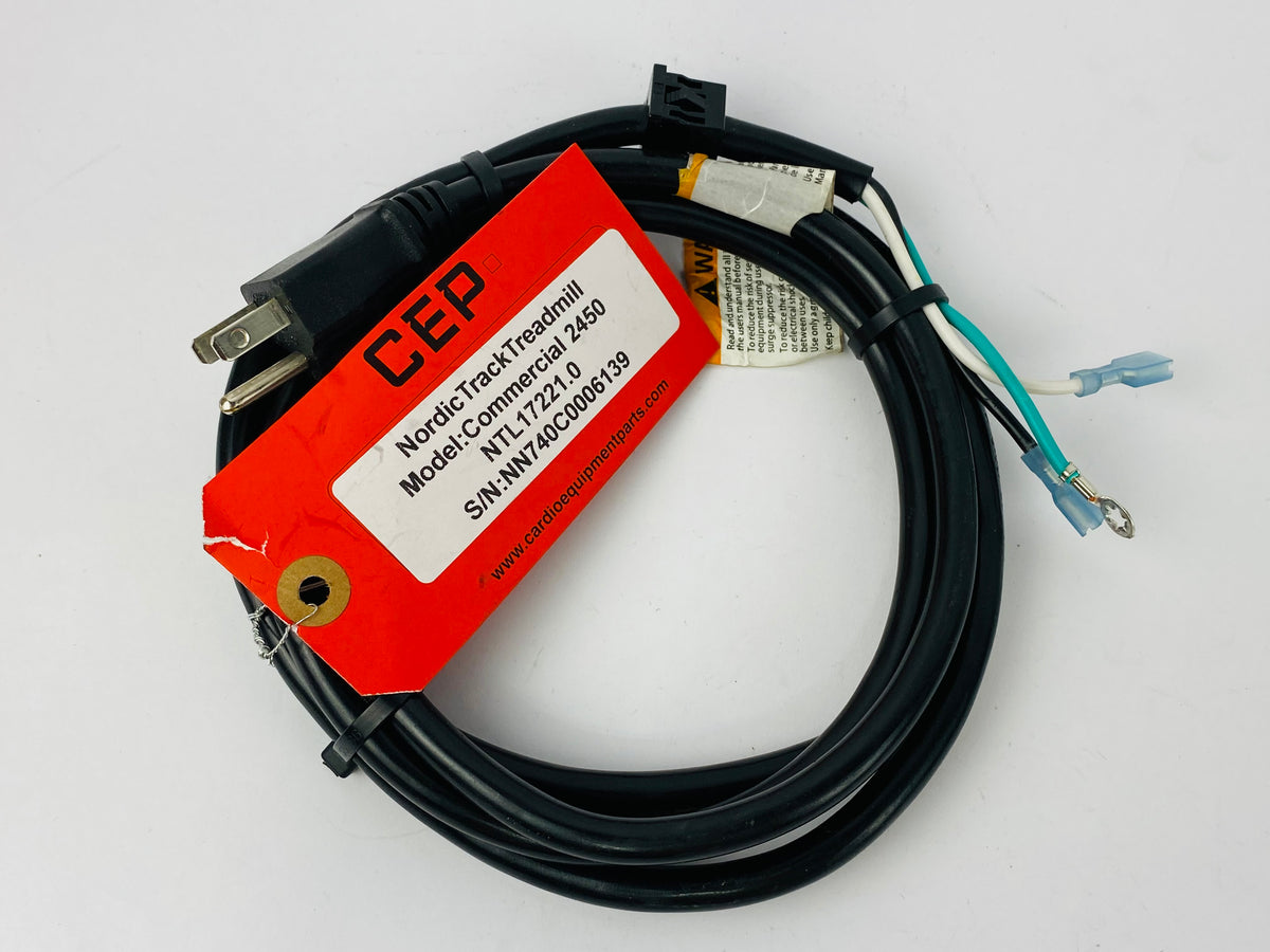 NordicTrack 2450 Commercial Treadmill AC Power Supply Cable Line Cord