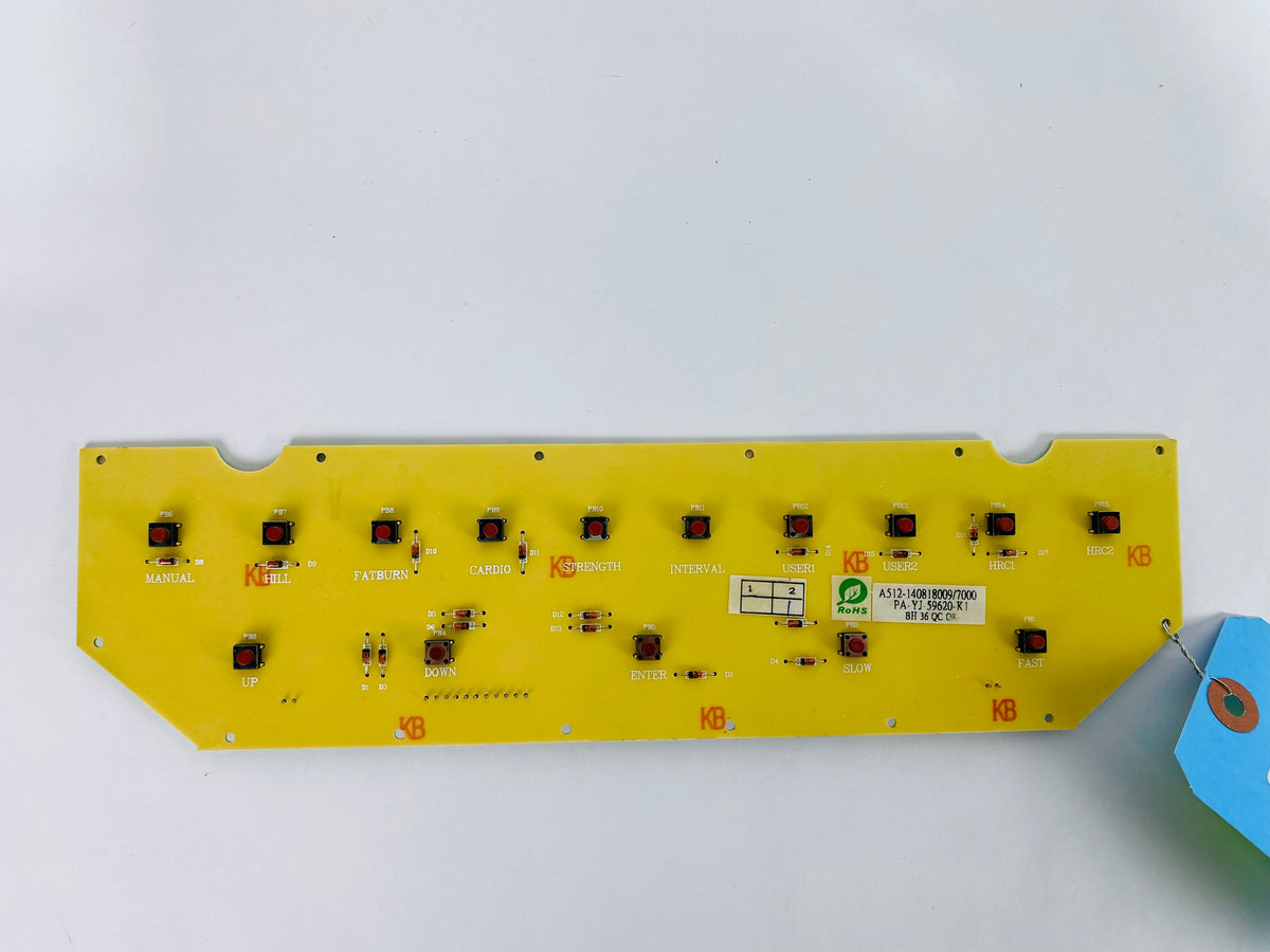 Sole Fitness F85 Treadmill Key OCB Console Board YJ-5962-K1 -V1.0 (KP1