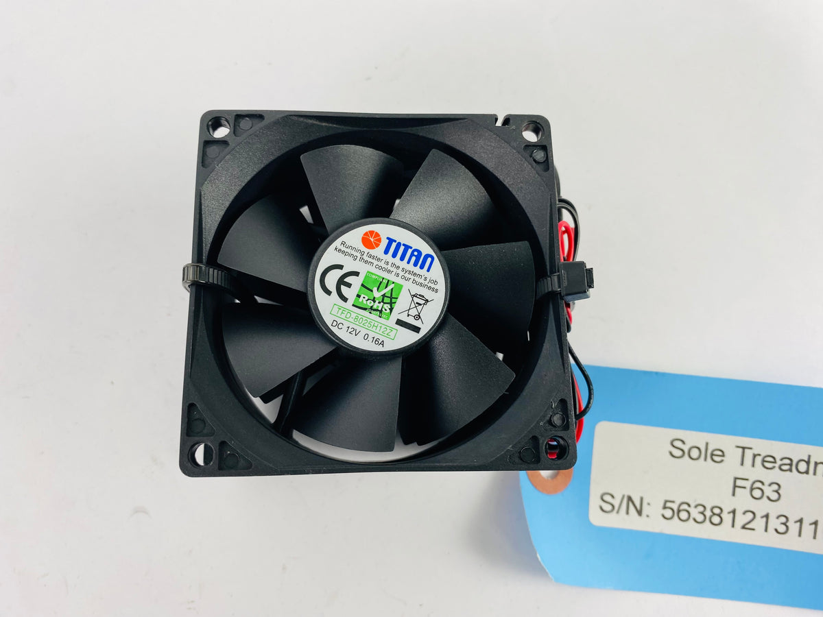 Sole Fitness F63 Treadmill Display Console Fan Set TFD-8025H12Z (FF16)