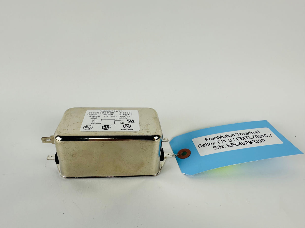 FreeMotion Treadmill Power Dual Stage Line EMI Filter DSC2000-2.2-0-QD
