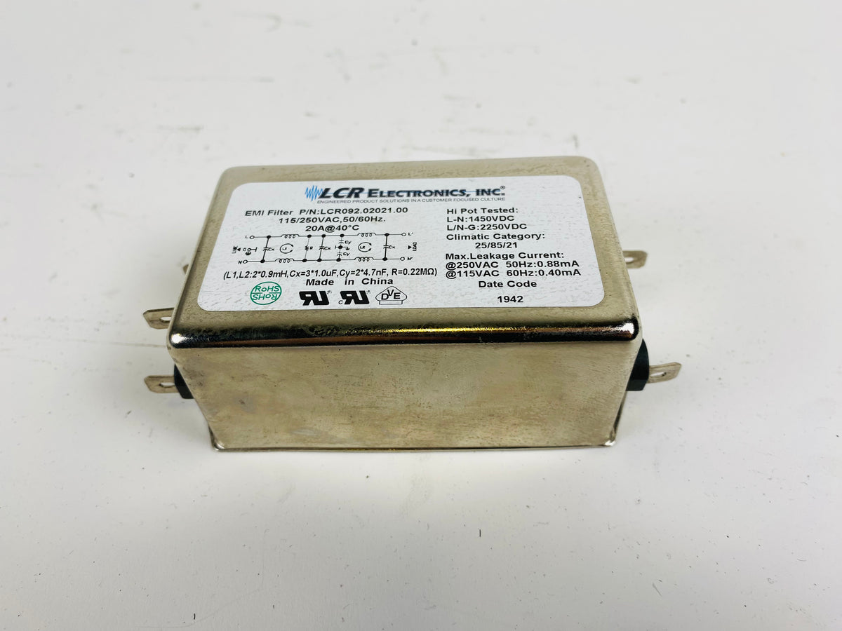 LCR Electronics EMI Filter 115/250VAC 50/60Hz LCR092.02021.00 (EP4)