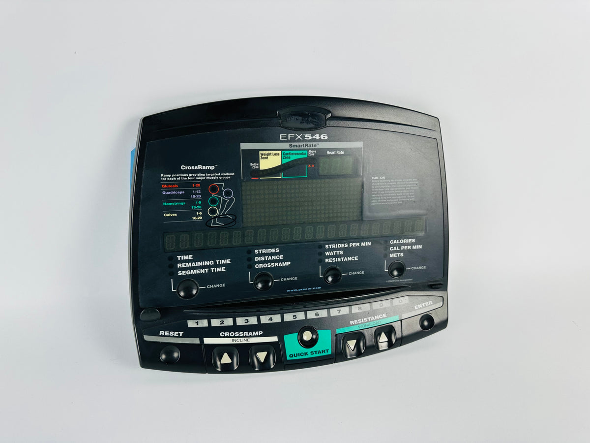 Precor EFX 546 556 Elliptical Display Console Panel Board Overlay (CP2