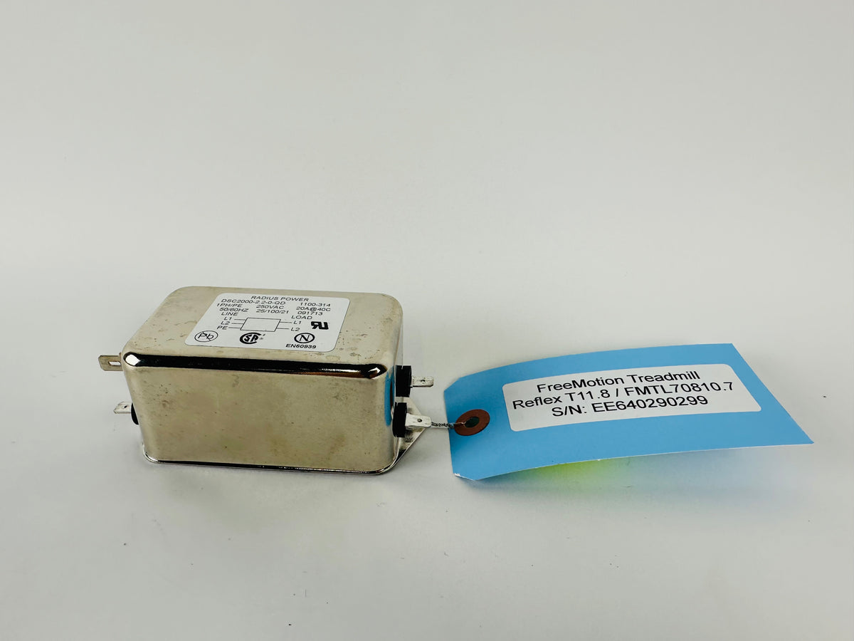 FreeMotion Treadmill Power Dual Stage Line EMI Filter DSC2000-2.2-0-QD