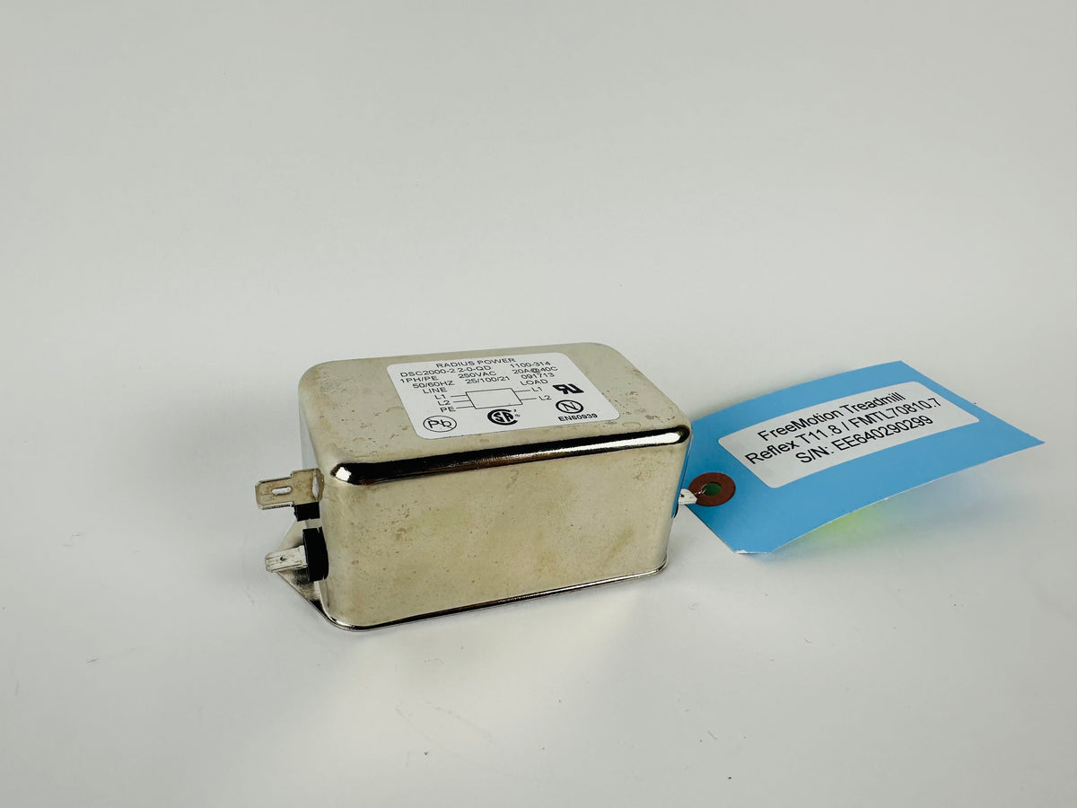 FreeMotion Treadmill Power Dual Stage Line EMI Filter DSC2000-2.2-0-QD
