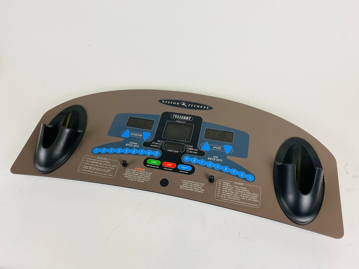 Vision Fitness T9450HRT Treadmill Display Console Overlay TC94504 (CP7