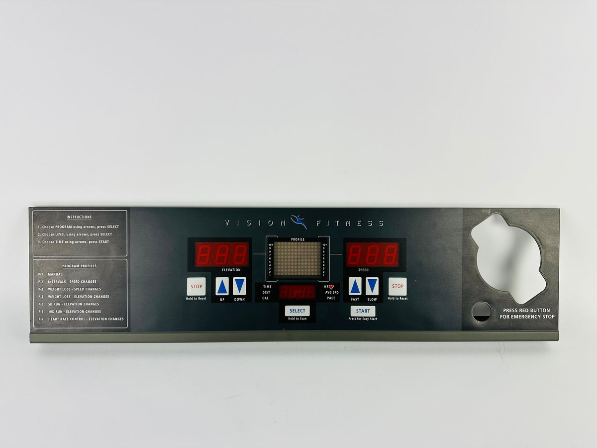 Vision Fitness T8600HRC Treadmill Display Console (CP295)