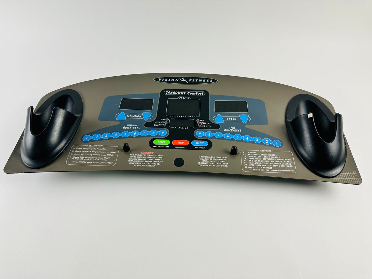 Vision Fitness T9600HRT Comfort Treadmill Display Console Overlay (CP1